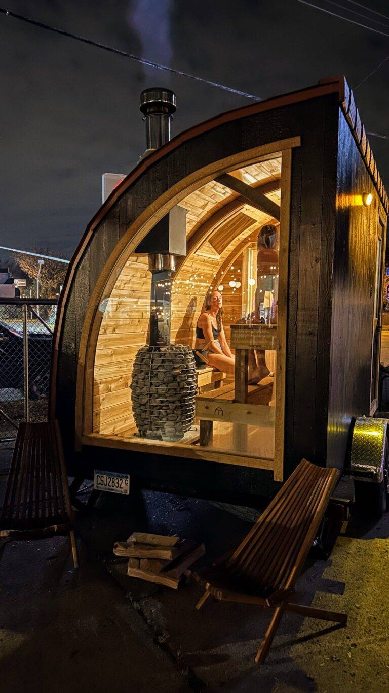 Timber Arched Custom Mobile Sauna with Changing Room - SOLD ...