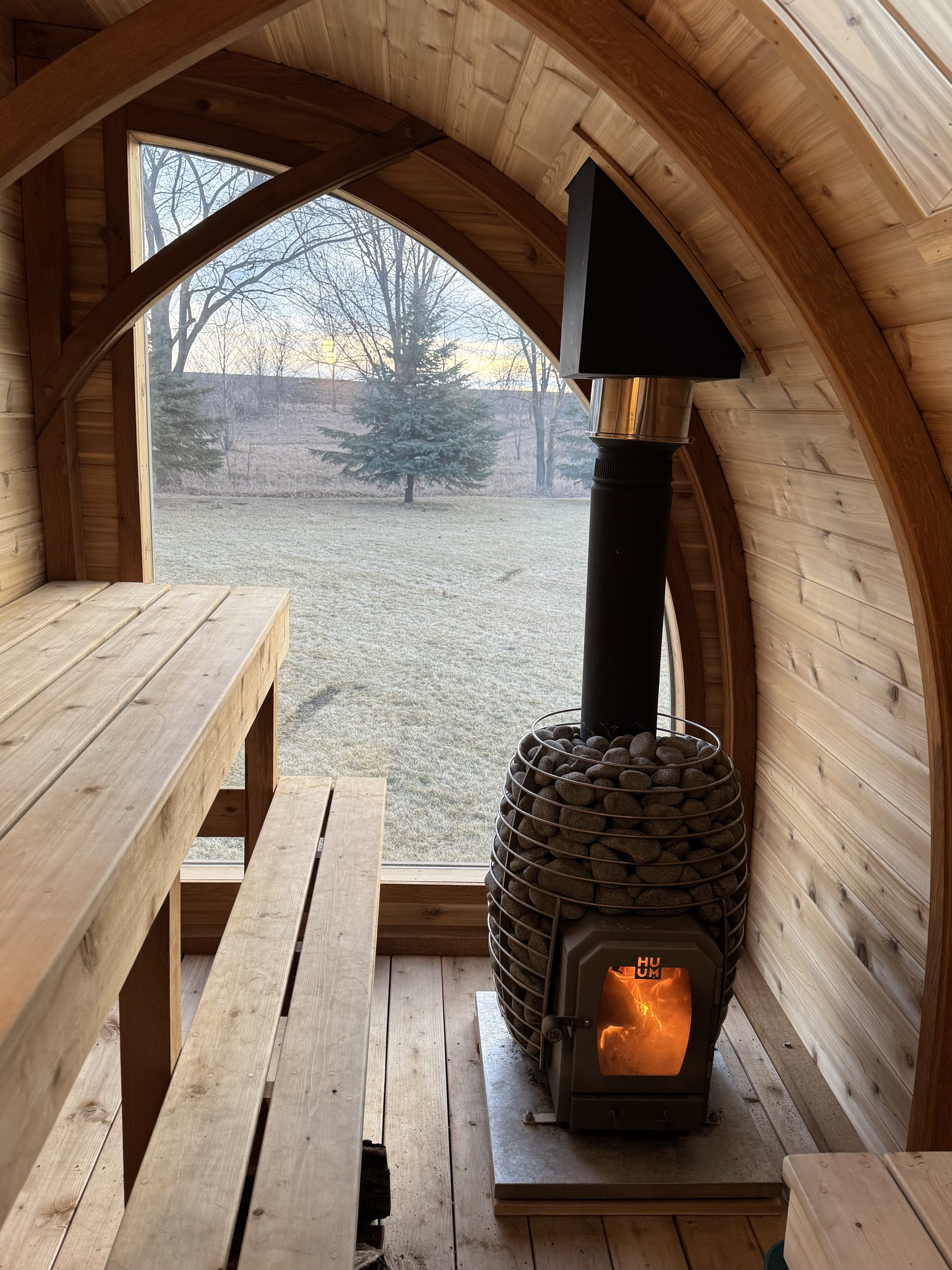 Timber Arched Custom Mobile Sauna with Changing Room - SOLD ...