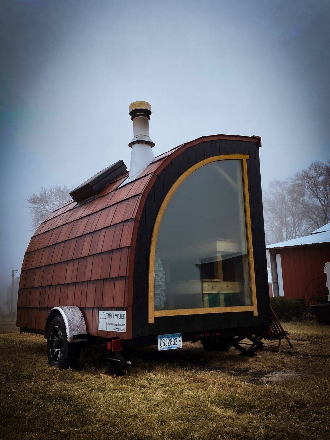 Timber Arched Custom Mobile Sauna with Changing Room - SOLD ...