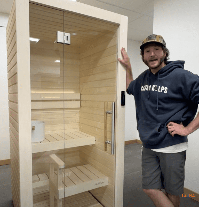Auroom Cala Glass Mini - 1-Person Indoor Sauna Kit