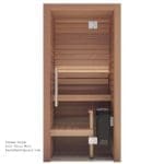 Auroom Cala Glass Mini - 1-Person Indoor Sauna Kit