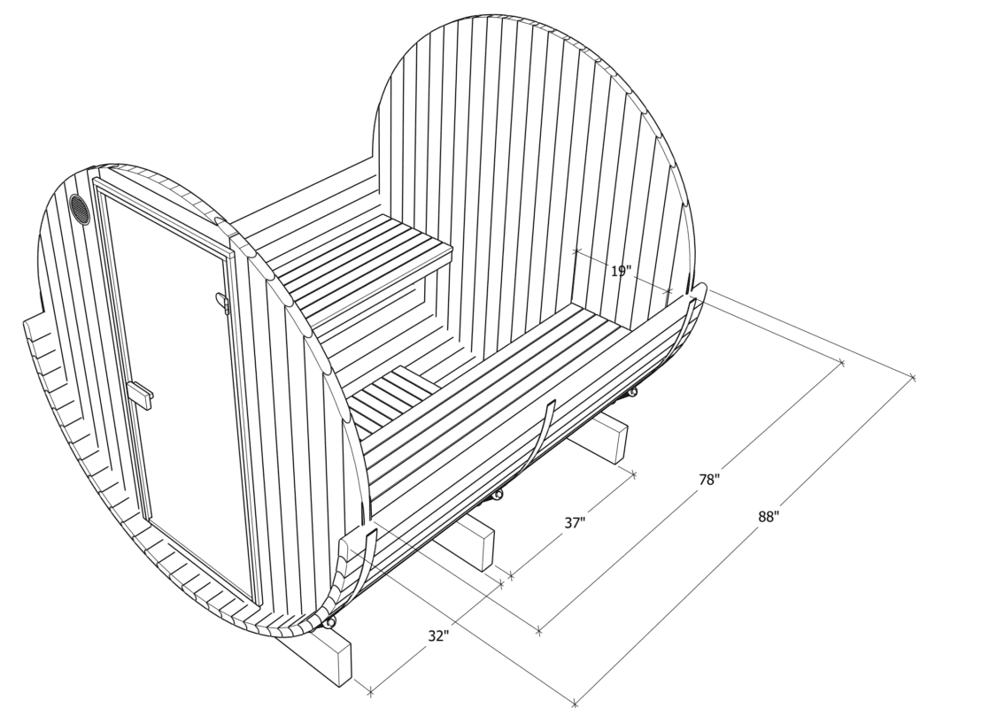 Thermory Barrel Sauna Kit Builder - Customize and Buy Yours Here
