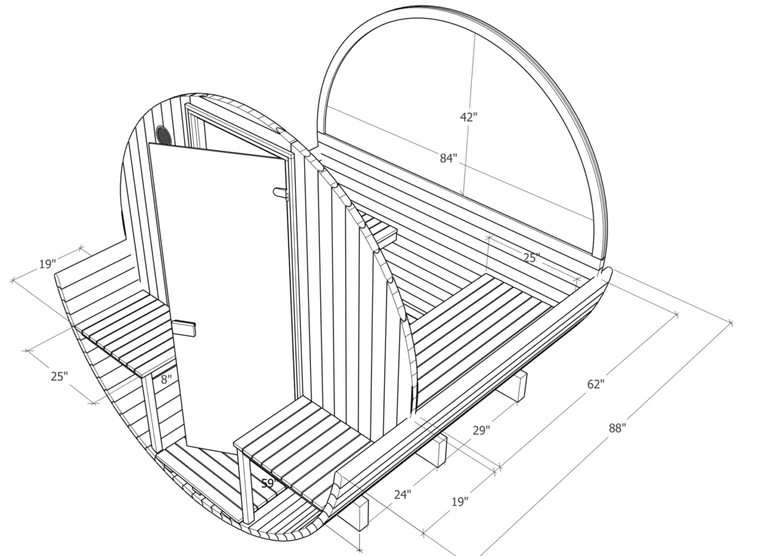Thermory Barrel Sauna Kit Builder - Customize and Buy Yours Here