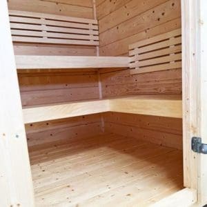 SaunaLife G2 Small Outdoor Sauna Kit With 2 Bench Levels ...