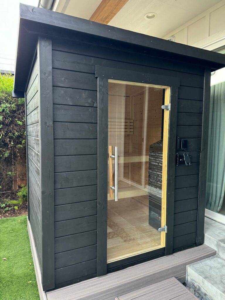 SaunaLife G2 Small Outdoor Sauna Kit With 2 Bench Levels ...