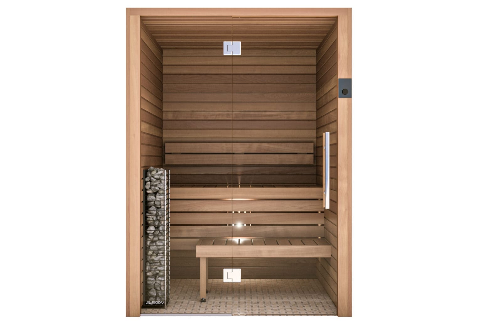 Auroom Cala Glass - Thermally Modified Indoor Sauna Kit With Floor Kit ...
