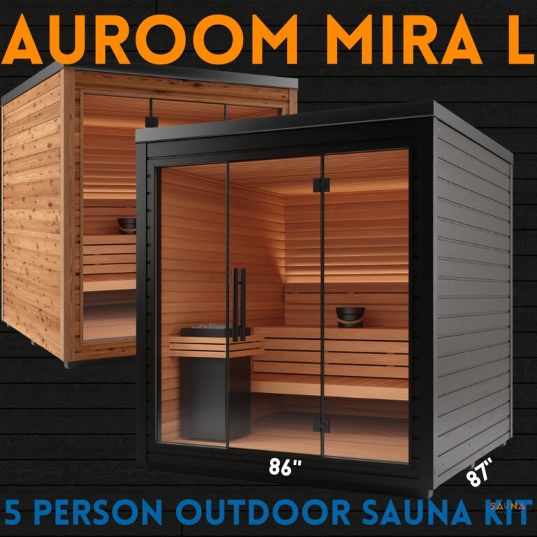 Auroom Mira L Modern Nordic Outdoor Sauna Kits | SaunaMarketplace.com