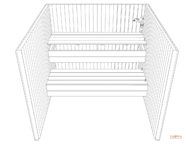 Prebuilt Sauna Bench Modules | SaunaMarketplace.com