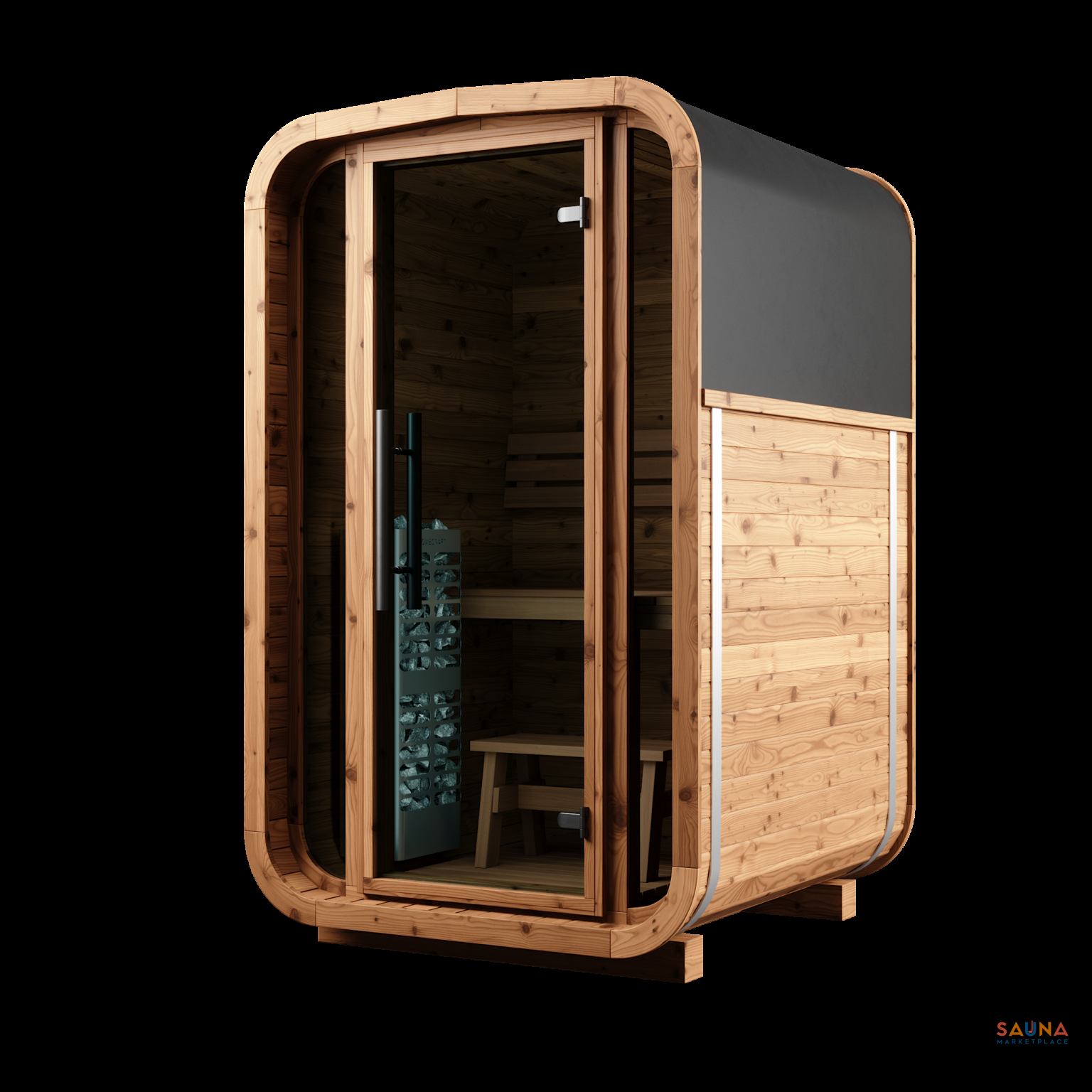 Thermory Square No 45 | One-Person Outdoor Sauna Kit | SaunaMarketplace.com