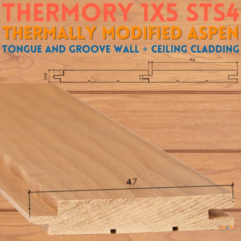 Thermo-Aspen Sauna Wood - Stocked in USA, Free Samples