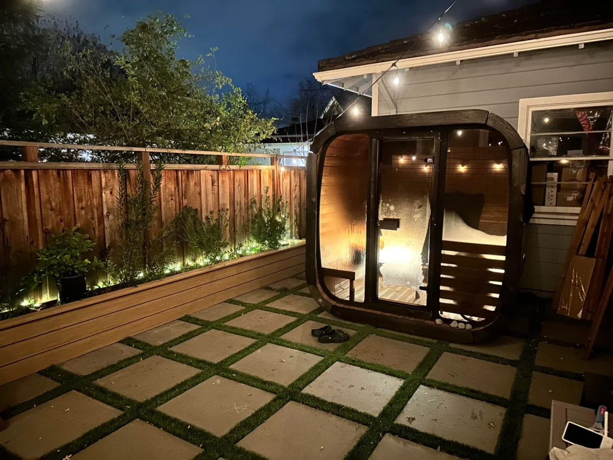 SaunaLife CL5G | Outdoor 4-Person Icon Cube Sauna with Panoramic Window ...