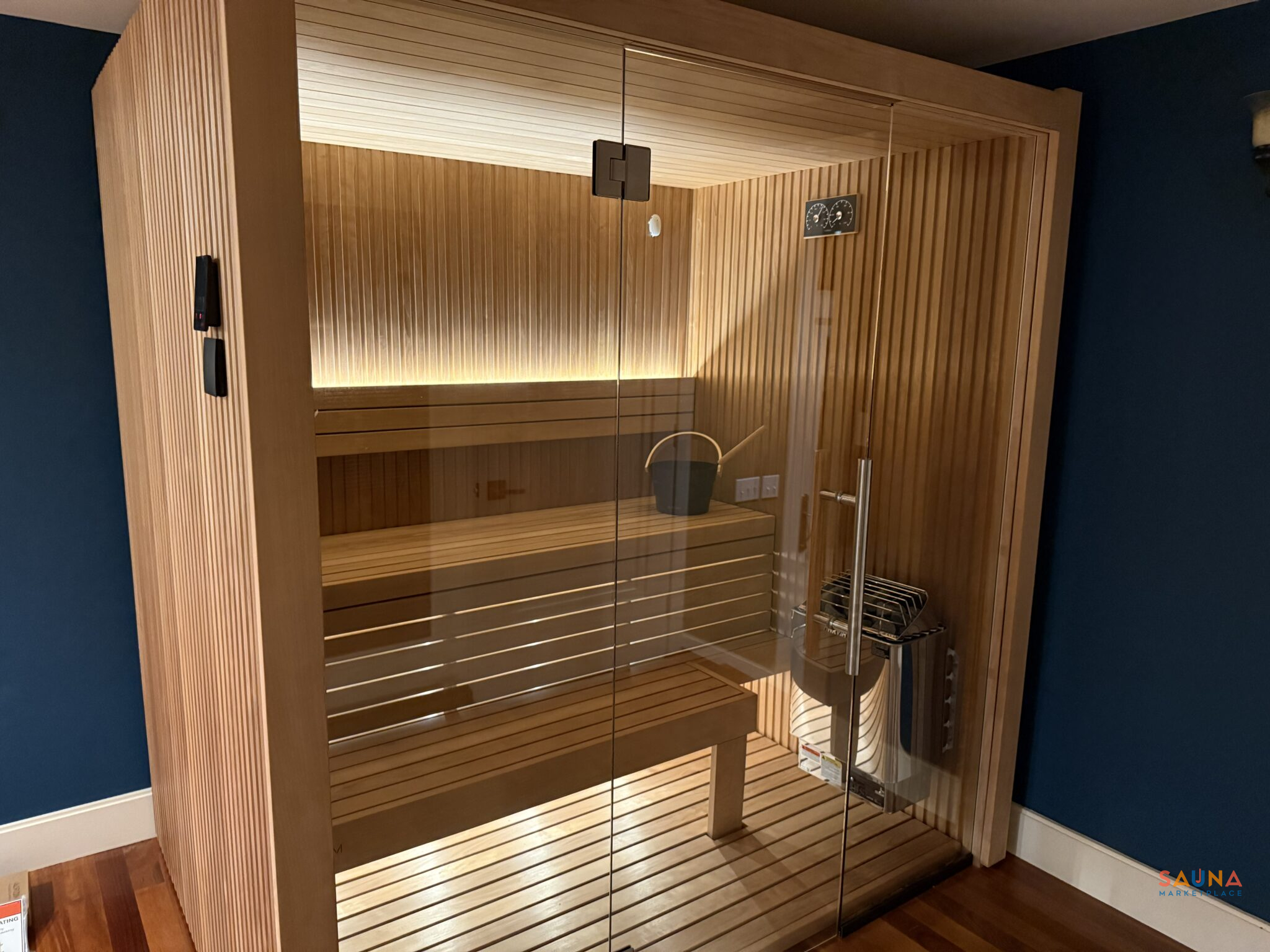Auroom Libera Glass - Indoor Sauna Kit With Floor Kit ...