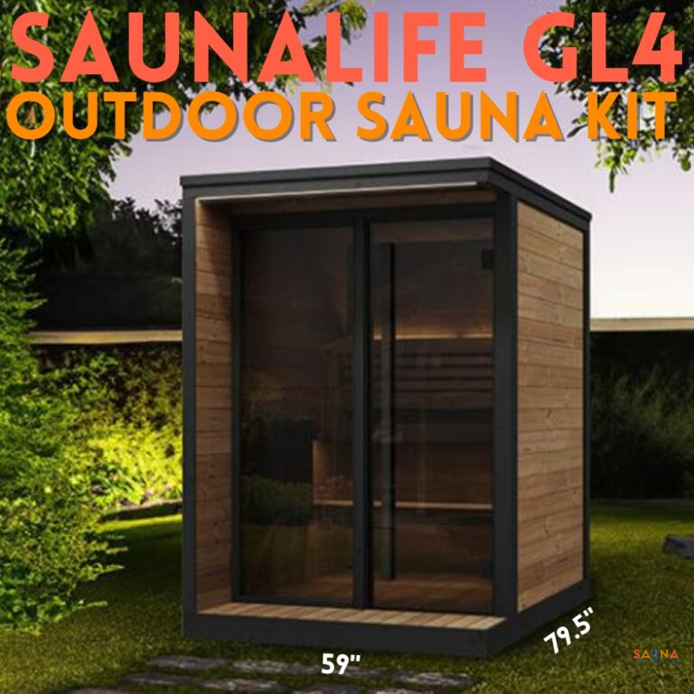 SaunaLife G2 Small Outdoor Sauna Kit With 2 Bench Levels ...